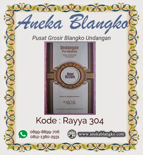Undangan Blangko Pernikahan RAYA ROSE 304 | Aneka Blangko Undangan ...