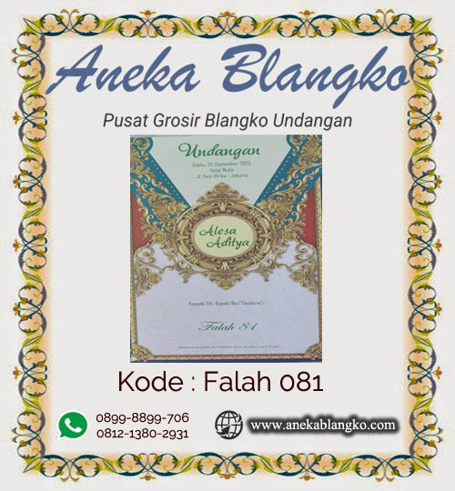 Blanko Undangan Pernikahan FALAH 81 | Aneka Blangko Undangan Pernikahan