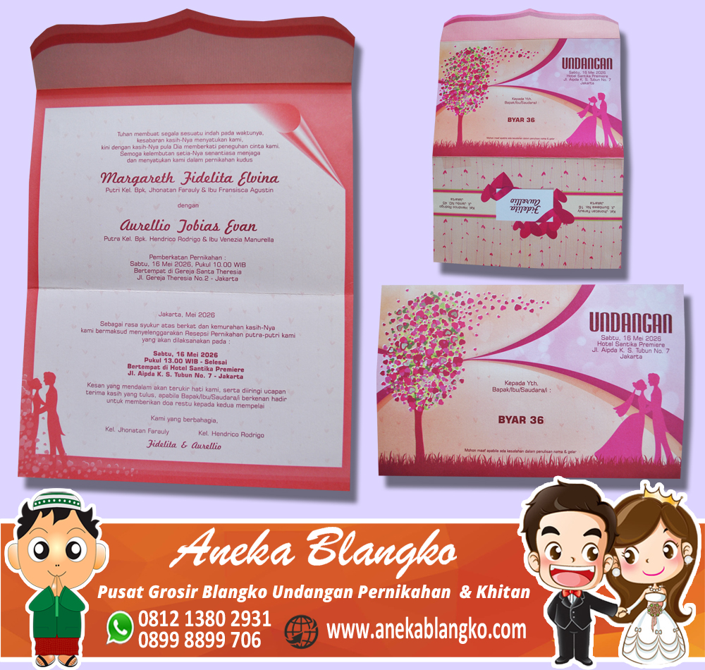 Blangko Undangan Pernikahan BYAR 36 | Aneka Blangko Undangan Pernikahan